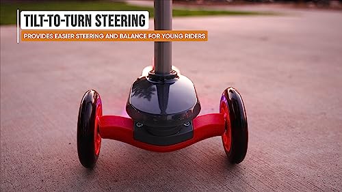 Razor Rollie DLX, 3-Wheel Light-Up Scooter for Younger Children, Seated and Stand-Up Riding Options