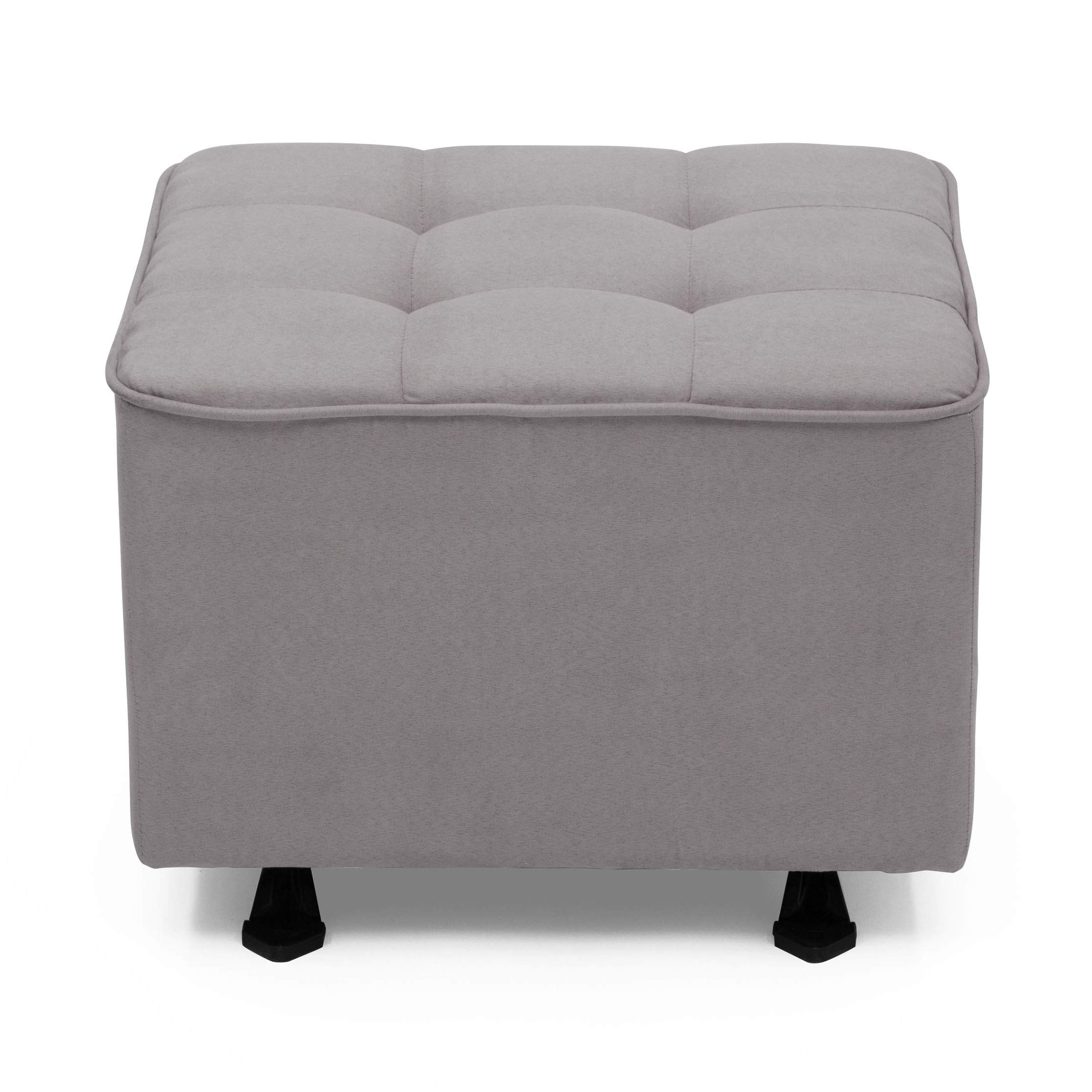 Delta Children Nursery Tufted Gliding Ottoman, Dove Grey
