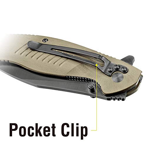 Kilimanjaro 910028 KJ910028 Fixed Blade,Hunting Knife,Outdoor,campingkitchen, One Size, Brown