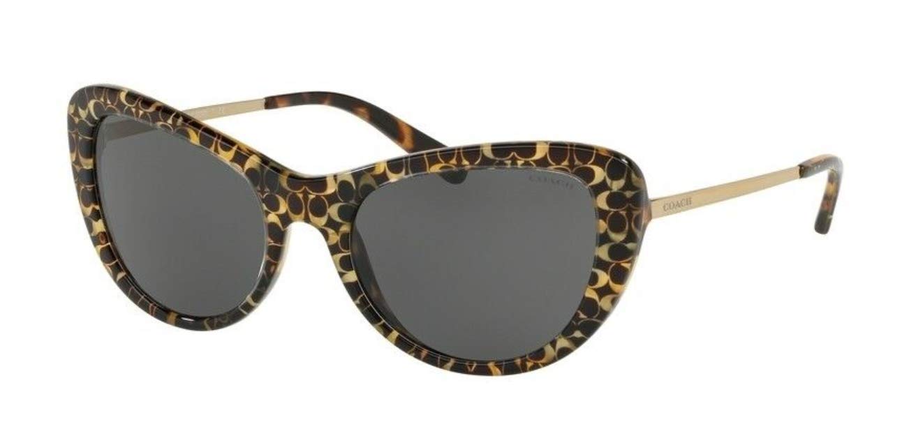 Coach HC8247-551987 Sunglasses Spotty Tortoise Signature C w/GREY 53mm
