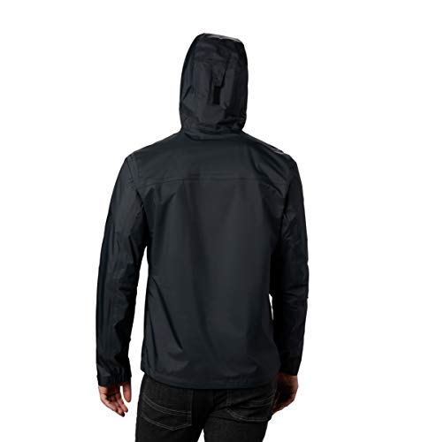 Columbia Men's EvaPOURation Rain Jacket, Waterproof and Breathable-, Black, Small
