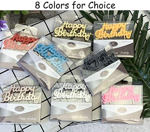 Rose Gold Happy Birthday Letter Candle for Cake,Alphabet Birthday Candle for 1 2 3 4 5 6 7 8 9 10 Years Old Party Cake,1st 2rd 3nd 4th 5th 6th 7th 8th 9th 10th Cake Topper (Gold)