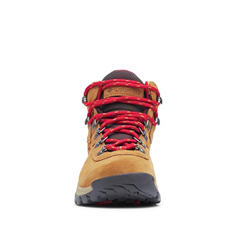 Columbia womens Newton Ridge Plus Waterproof Amped Hiking Boot, Elk/Mountain Red, 8.5 Wide US