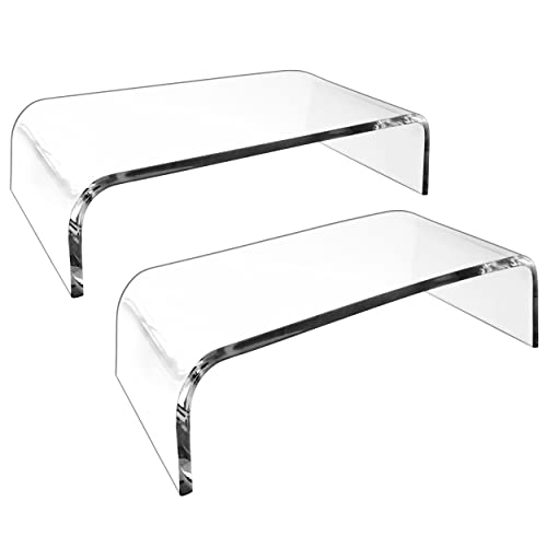 AMT Premium Acrylic Monitor Stand Clear Monitor Stand Clear Monitor Riser Laptop/PC/Multimedia Monitor Stand for Home Office