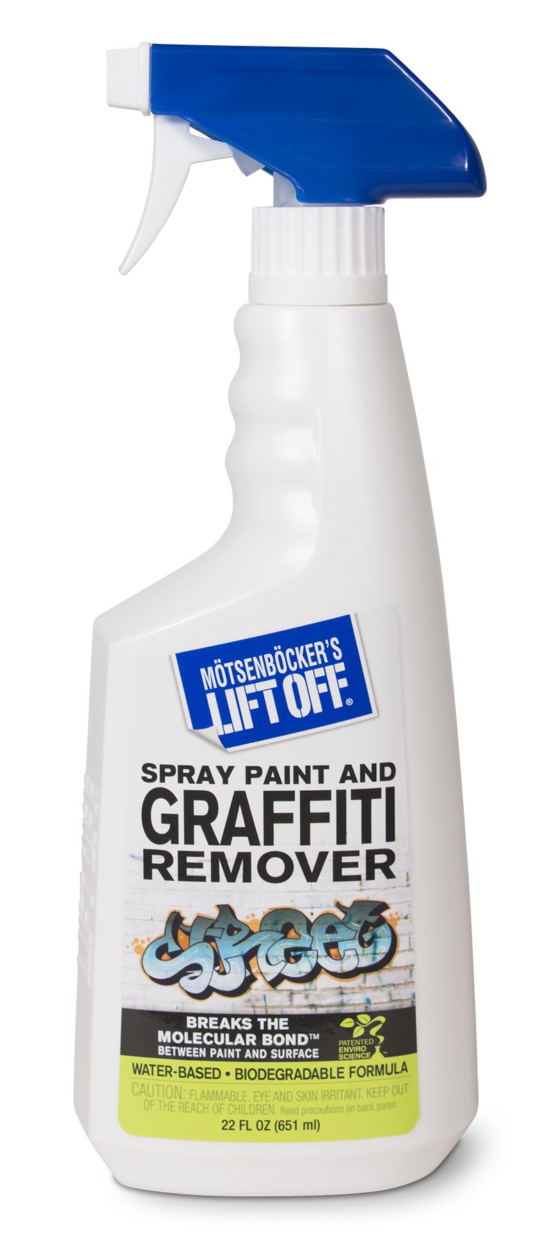 Motsenbockerās Lift Off 41101 22-Ounce Premium Spray Paint and Graffiti Remover Works on Multiple Surface Types Concrete, Vehicles, Brick, Fiberglass and More Water-Based,white