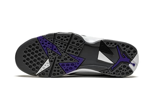 Men's Jordan 7 Retro Flint White/Flint Grey-Black-Varsity Purple (CU9307 100) - 10