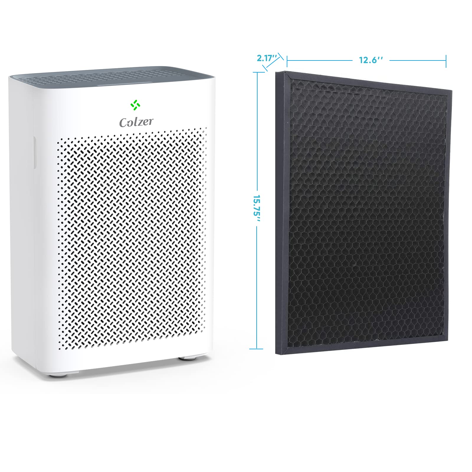 COLZER EPI-328 Air Purifier Filter, 4-in-1 Pre-Filter, True HEPA, High-Efficiency Activated Carbon, Odor Filter Layer, 1 Pack