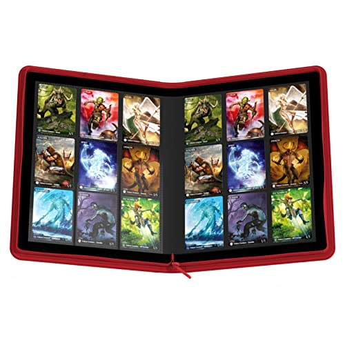 Ultimate Guard Zipfolio 360 β 18 Pocket Xenoskin Red