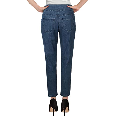 Ruby Rd. womens Petite Pull-on Extra Stretch Denim Jeans, Dark Indigo, 14 Petite US