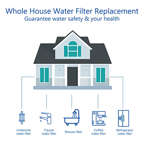 DeepFresh 5 Micron 10" x 4.5" Whole House Sediment Water Filter Replacement Cartridge Compatible with Most RO System