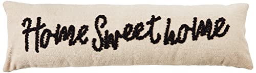 Mud Pie Sweet Home Knot Pillow, 1 Count (Pack of 1), White