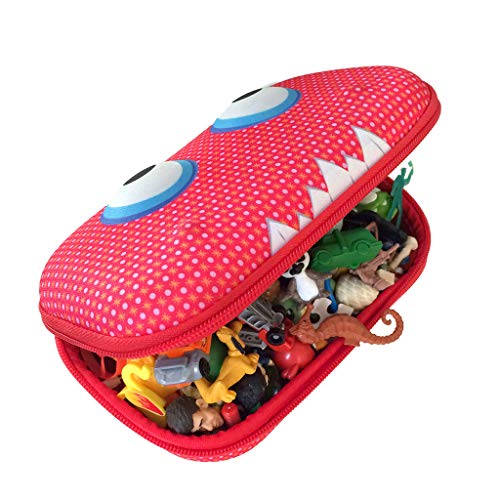 ZIPIT Beast Pencil Box for Kids | Pencil Case for School | Organizer Pencil Bag | Large Capacity Pencil Pouch (Red)