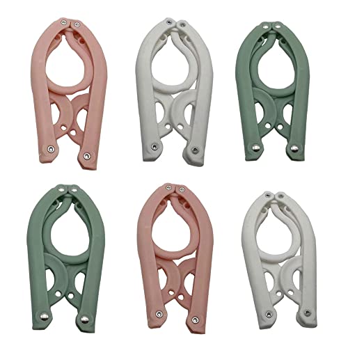 MUPASUONG Foldable Clothes Hangers Portable Travel Folding Hangers Drying Rack Lightweight for Home and Trip (6pcs)