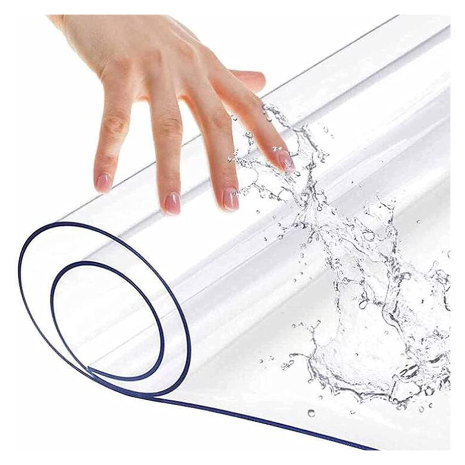 Clear PVC Desk Chair Mat 1.5mm Clear Vinyl Plastic Runner Rugs Protector, Floor Protection Pad Door Mat Plastic Carpet Wooden Floor Protector Household Waterproof Non-slip Mat,85/105/125/145/165cm wid