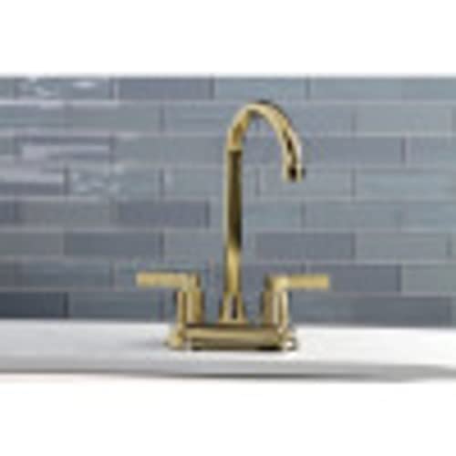 Kingston Brass KB8491NDL NuvoFusion 4-Inch Centerset Bar Faucet, 4-3/4-Inch in Spout Reach, Polished Chrome