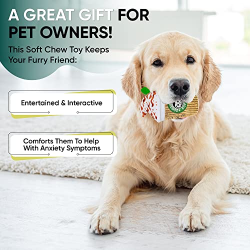 Pro Pet Works Doggie Bucks Plush Squeaky Chew Toy for Dogs Cats Puppies-Best Funny Parody Birthday for Small Medium & Large Animals-Stuffed Fall Coffee Squeaker