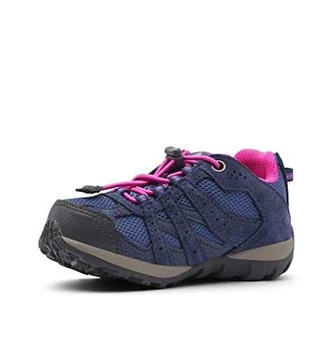 Columbia Unisex Child Redmond Waterproof Hiking Shoe, Bluebell/Pink Ice, 3 Big Kid US