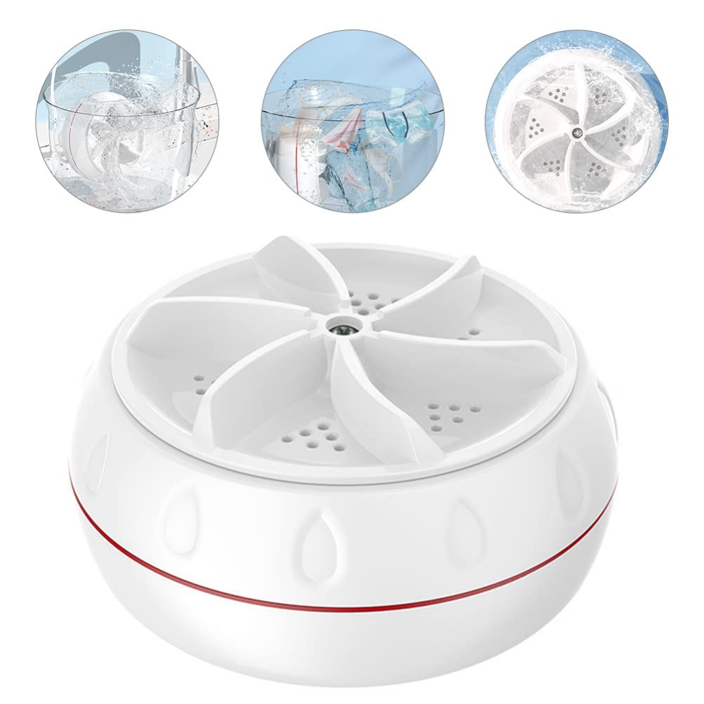 DOITOOL Mini Washing Machine Portable USB Washer Travel Clothes Washer Rechargeable Washing Machine for Business Trip College Rooms (30w)