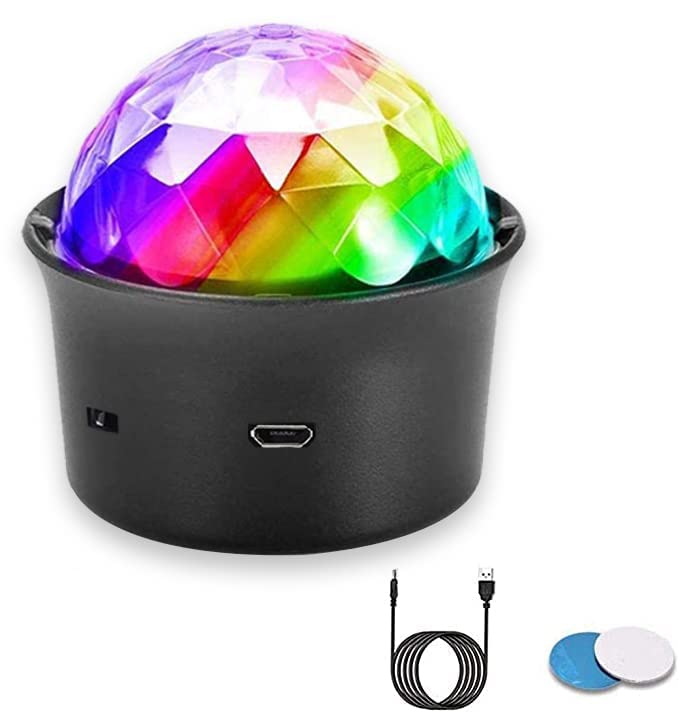 Mini Disco Light,Sound Activated Multi-Coloured Disco Ball Light USB Rechargeable Battery Disco Lights for Parties,Car Disco Ball,Disco Lights for Parties,Christmas Lights