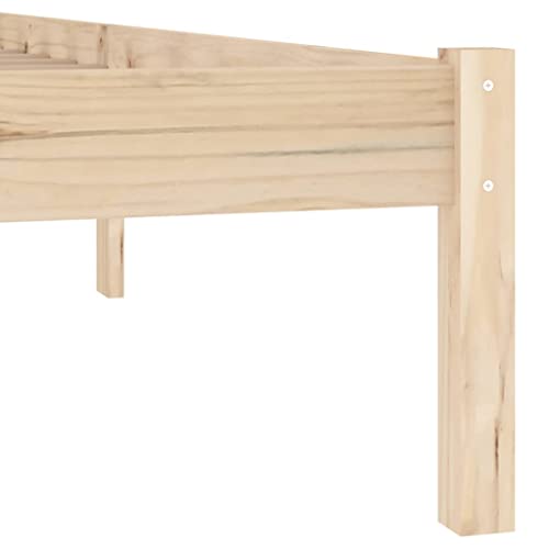 WIFESE Bed Frame 77"x41.5"x12.2" Brown Wood Twin Bed Frames Full Twin Day Bed Bedframes Queen-Size King Mattres Platform Bed Single Floating Full Size Modern Allwood Bed Frames Queen Size Full