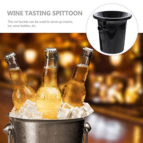 Hemoton 3Pcs Wine Tasting Spittoons Wine Spittoons Wine Dump Buckets Champagne Bucket Spit Wine Barrels Cold Wine Barrels Ice Bucket (Black)
