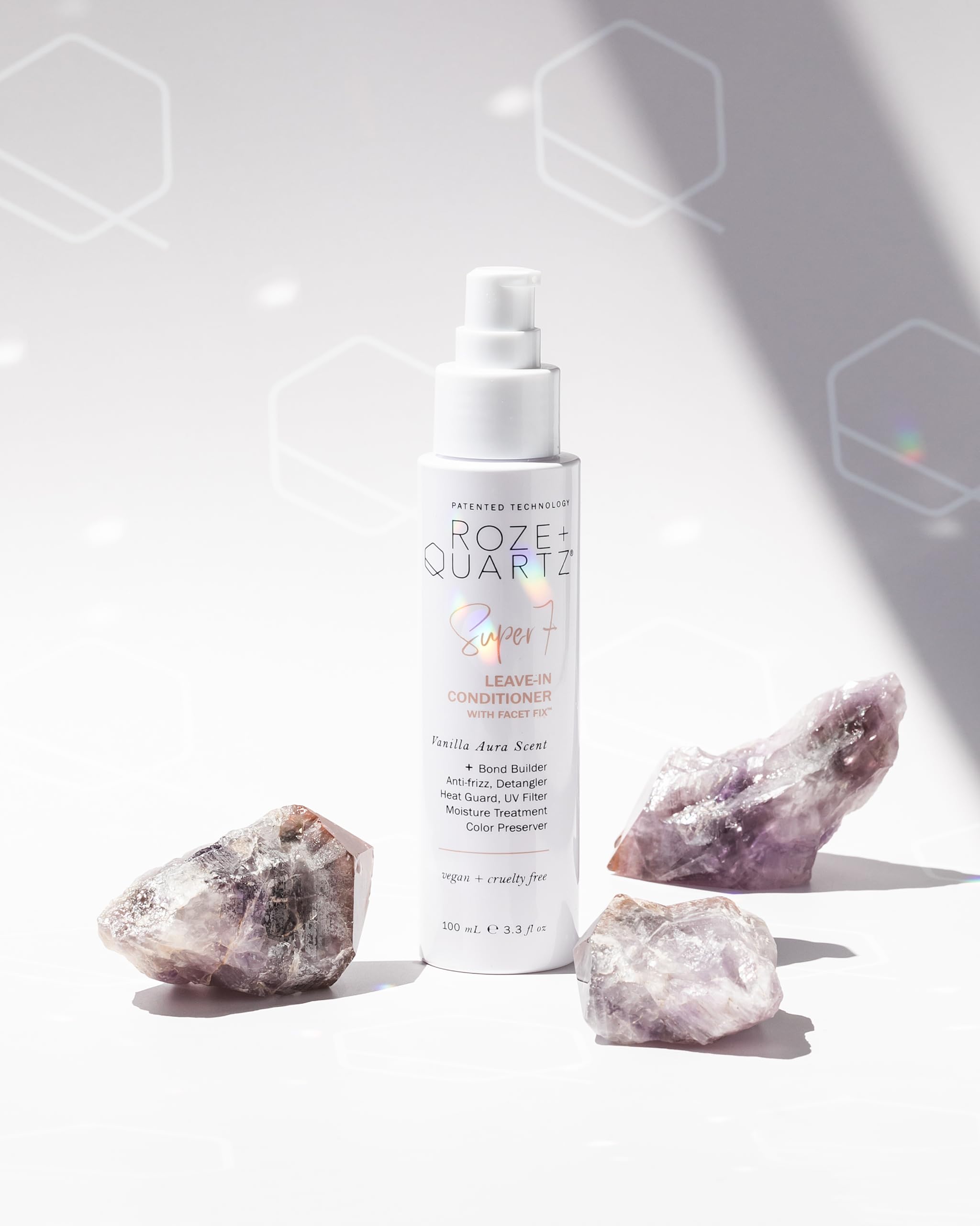 Roze + Quartz® Super 7 Leave-In Conditioner • Seven Benefits for All Hair Types (3.3oz)