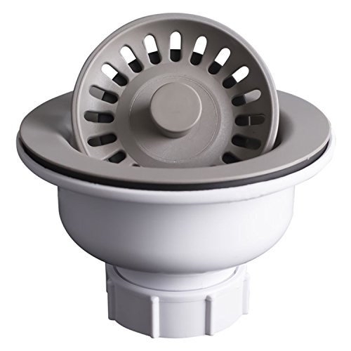 Karran QBSCN 3-1/2 in. Kitchen Sink Basket Strainer in Concrete