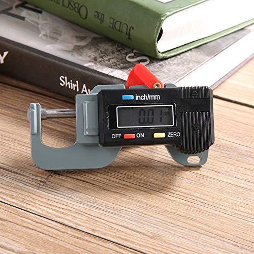 Digital Thickness Gauge, Mini Horizontal Electronic Thickness Meter Micrometer, 0-12.7mm Range, 0.02mm Accuracy, 0.01mm Resolution, for Paper, Jewelry, Pearl, Leather
