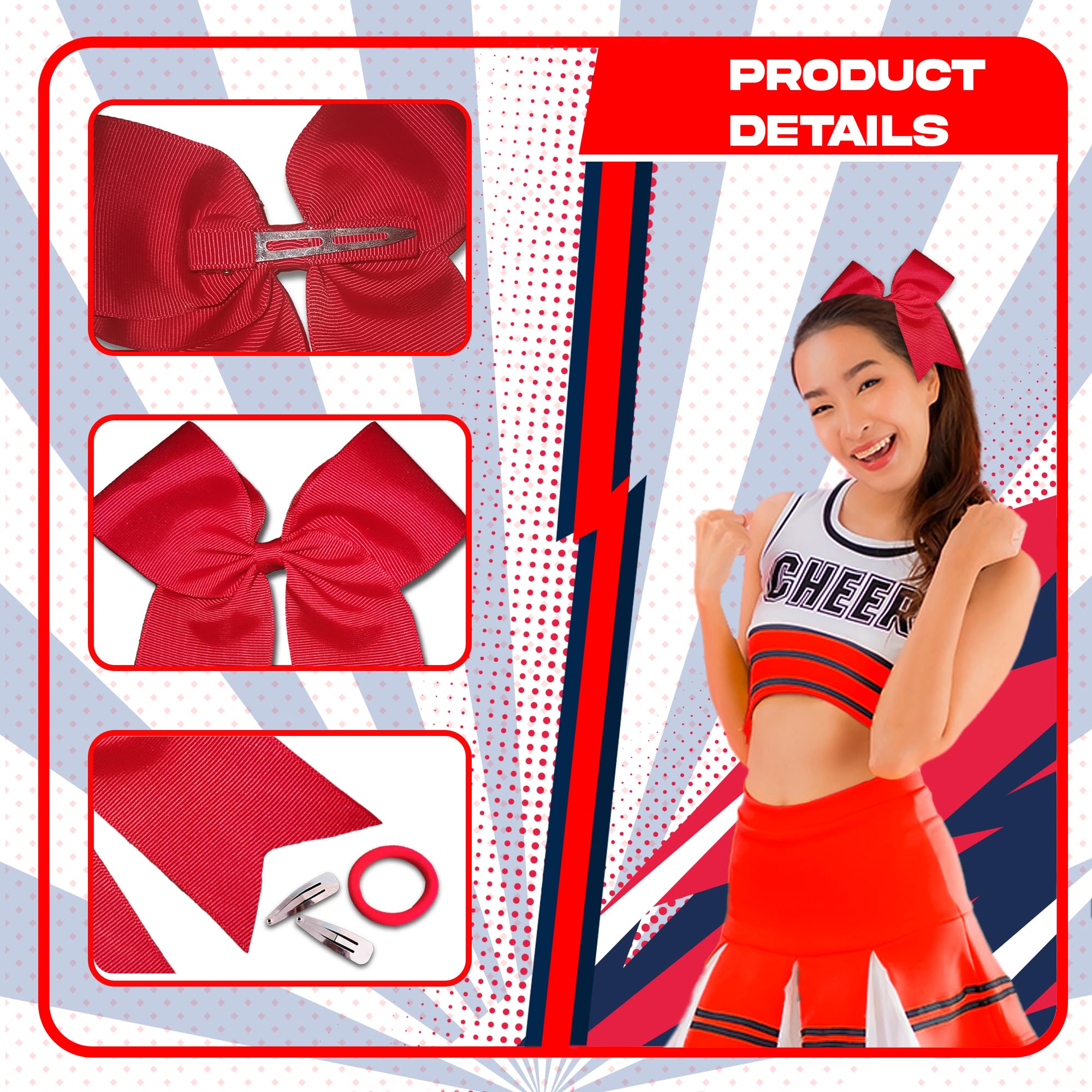 DEGENDE Metallic Large Pom Poms Cheerleading - Cheer Stuff, Cheer Bag, Cheer Backpacks for Cheerleaders, Cheer Gifts, Cheer Bows for Cheerleaders