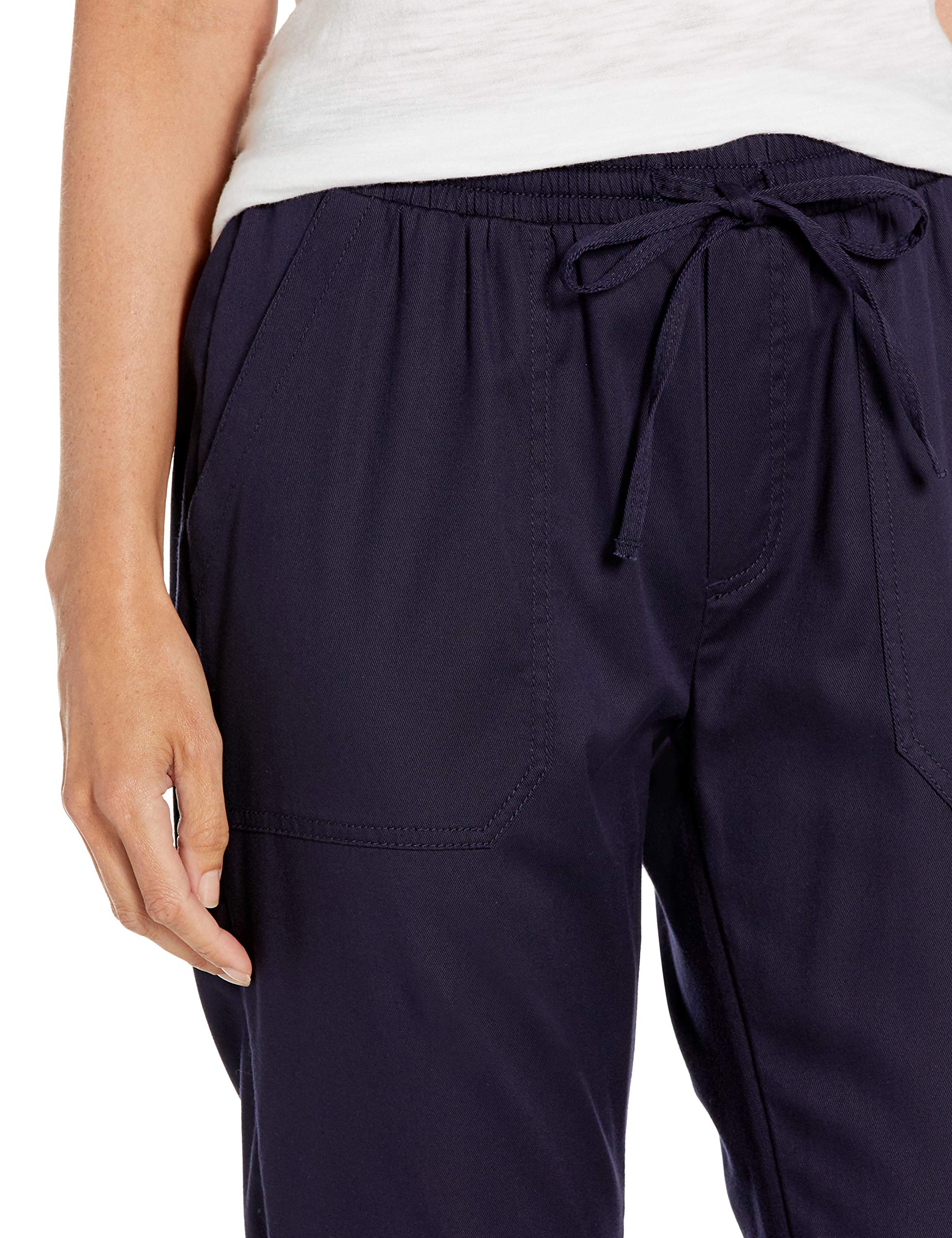 Daily Ritual Women's Stretch Tencel Drawstring Jogger Pant, Navy, Medium
