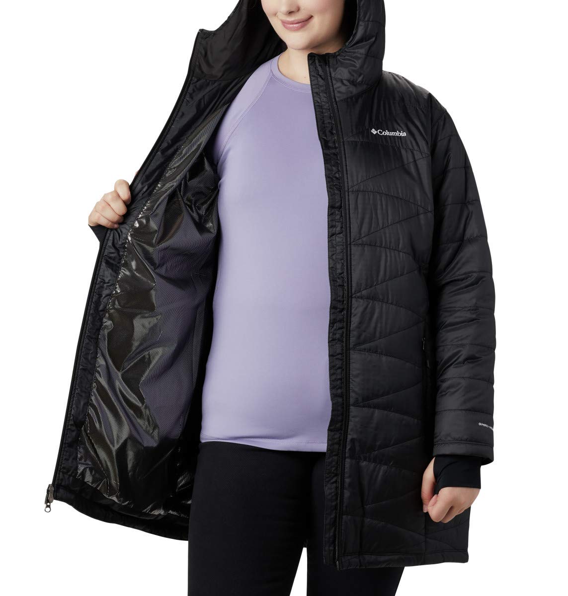 Columbia Women's Mighty Lite Hooded Jacket, Black, Medium