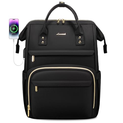 LOVEVOOK Laptop Backpack for Women Teacher Backpack Nurse Bag,Work Bag Backpack Purse Bag Anti-Theft Travel Backpack with USB Charging Port,14 Inch Backpack for College Business Casual