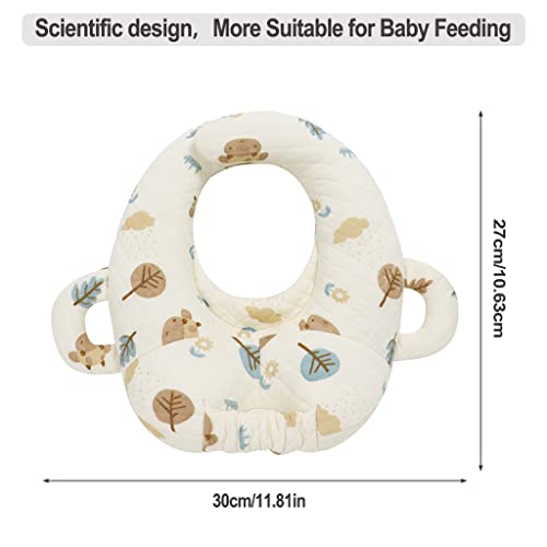 vocheer Baby Bottle Holder, Portable Support Pillow for Newborns, Baby Breastfeeding Pad,Bottle Support Cushion, Leaf