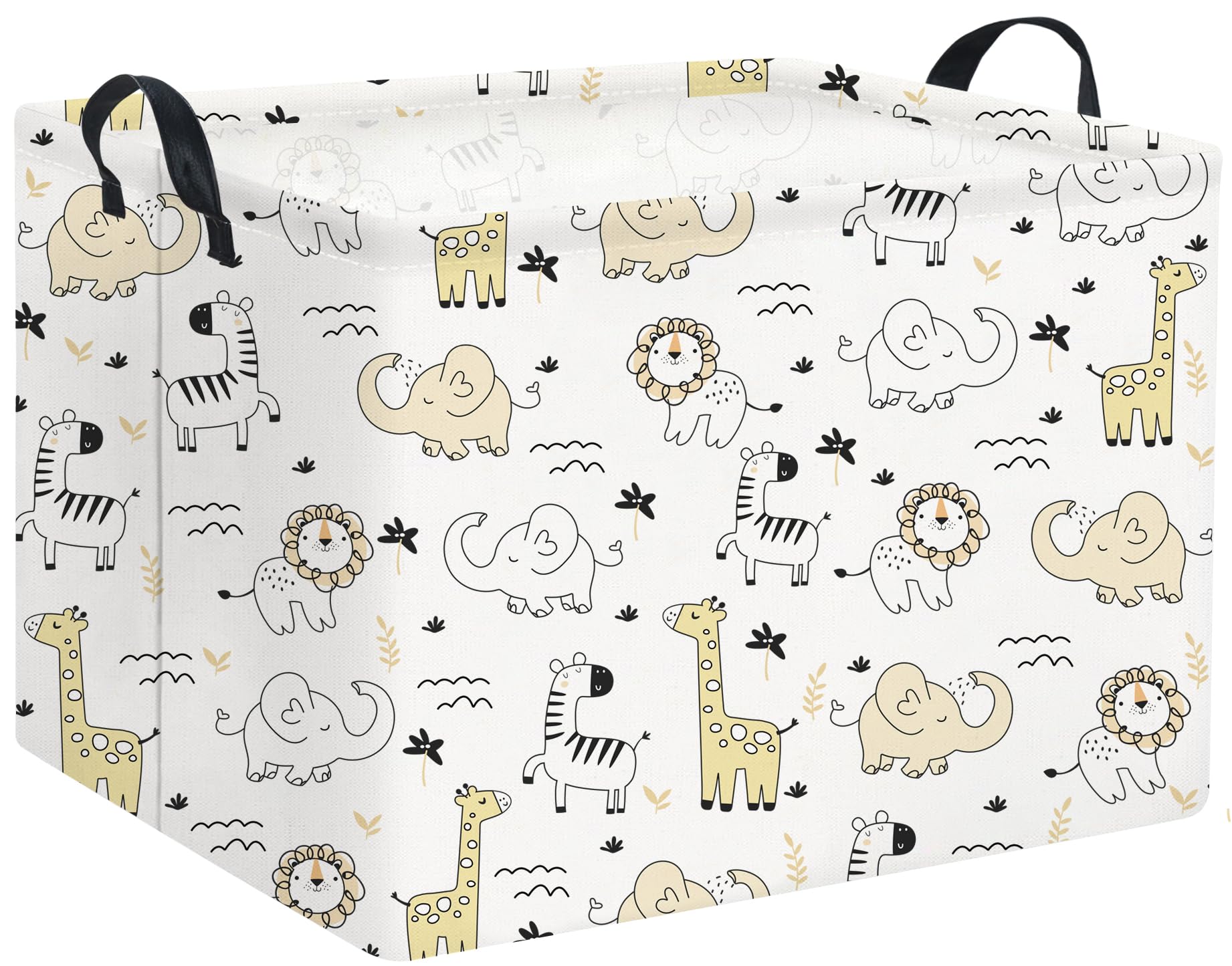 HIYAGON Rectangular Dog Toy Bin,Fabric Dog Toy Storage Basket Storage Boxes,Collapsible Storage Basket for Pet Toys, Blankets, leashes, chew Toys, Diapers