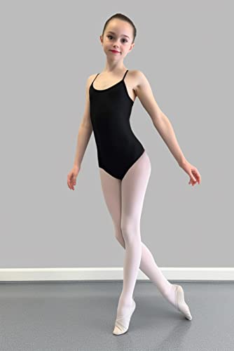 Clementine Little Girls' Thin Strap Leotard, Mulberry, 6X-7