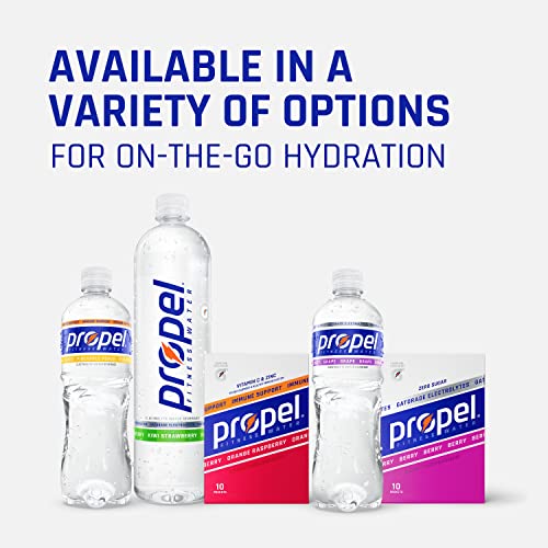 Propel, Grape, Zero Calorie Sports Drinking Water with Electrolytes and Vitamins C&E, 16.9 Fl Oz (Pack of 12)