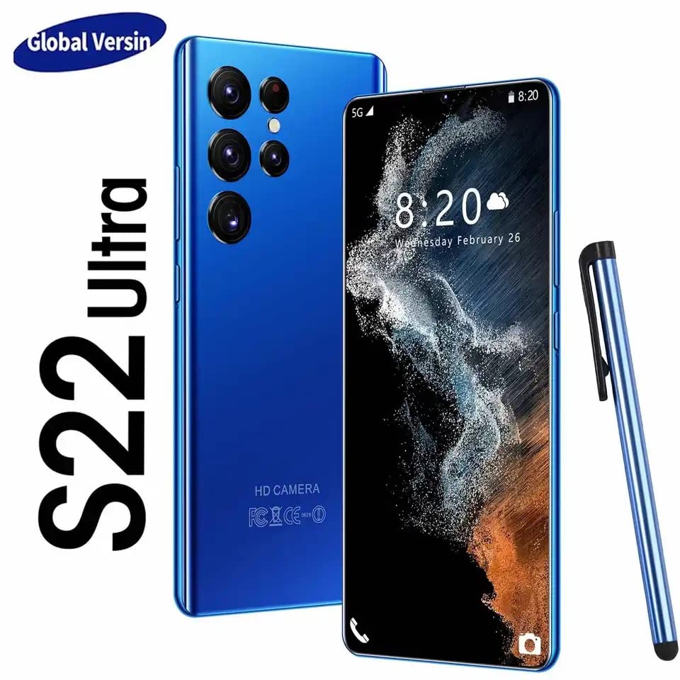 S22 Ultra 16GB+1TB Smart Android Phone 6800mah Qualcomm 4G 5G Dual SIM Dual Standby Unlocked Smartphone Cellphone