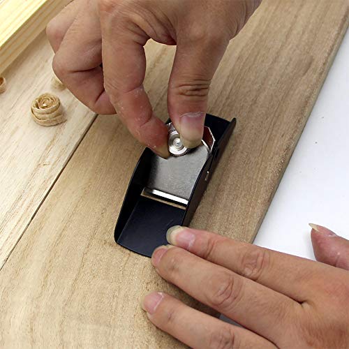 Mini Trimming Planer, Hand Planer, DIY Model Making Tool Woodworking Pocket Plane Hand Adjustable for Woodworking/Trimming/Wood Planing, Surface Smoothing(Black)