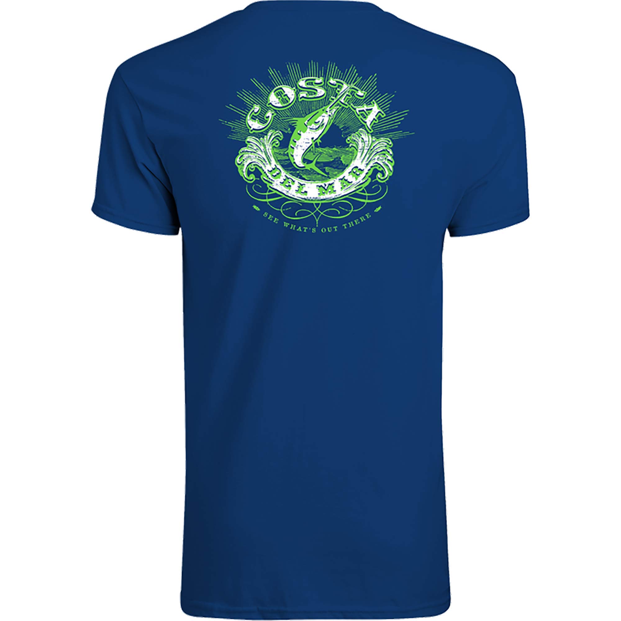 Costa Del Mar Costa Classic Short Sleeve T Shirt, Royal Blue, Medium
