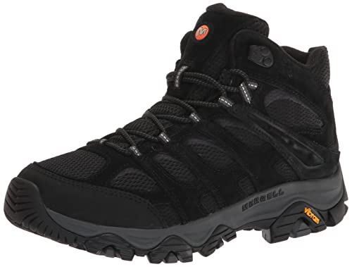 Merrell Men's Moab 3 Mid Hiking Boot, Black Night, 10.5 Wide