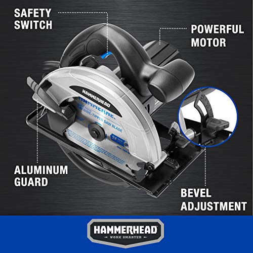 Hammerhead 12-Amp 7-1/4 Inch Circular Saw with Saw Blade β HACS120