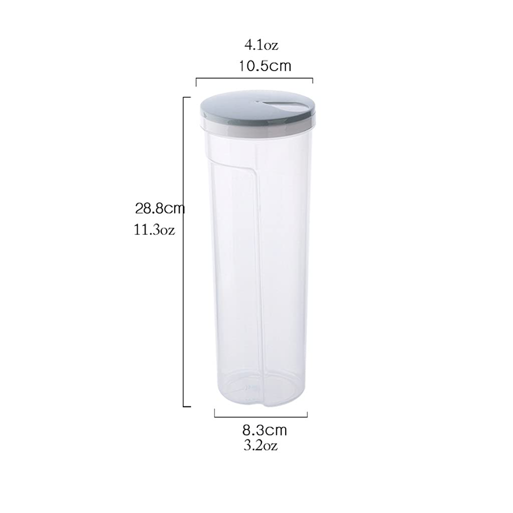 FSHAN Kitchen Jars 2L Tall Clear Spaghetti Pasta Storage Container with Adjustable Lid Plastic Kitchen Food Storage Jar Kitchen Storage Containers Useful Container Set (Color : 1pcs A)