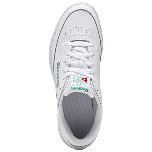 Reebok Men's Club C 85 Walking Shoe, white/green, 8.5 M US