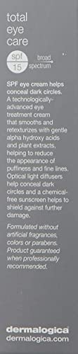 Dermalogica Total Eye Care SPF15 (0.5 Fl Oz) Eye Cream with SPF - Prevents UV Damage While Reducing Puffiness, Fine Lines, and Dark Circles