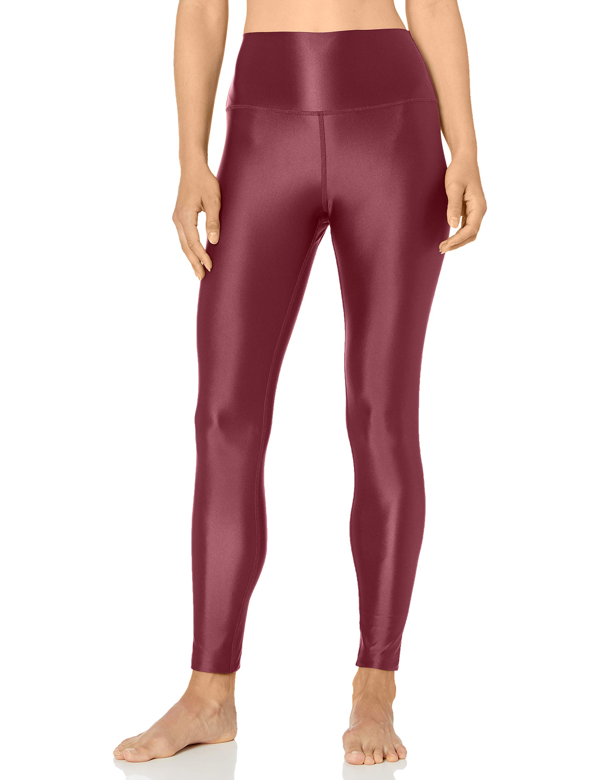 Core 10 Women's Standard Icon Series Liquid Shine High Waist Yoga Legging – 27 Merlot, X-Large