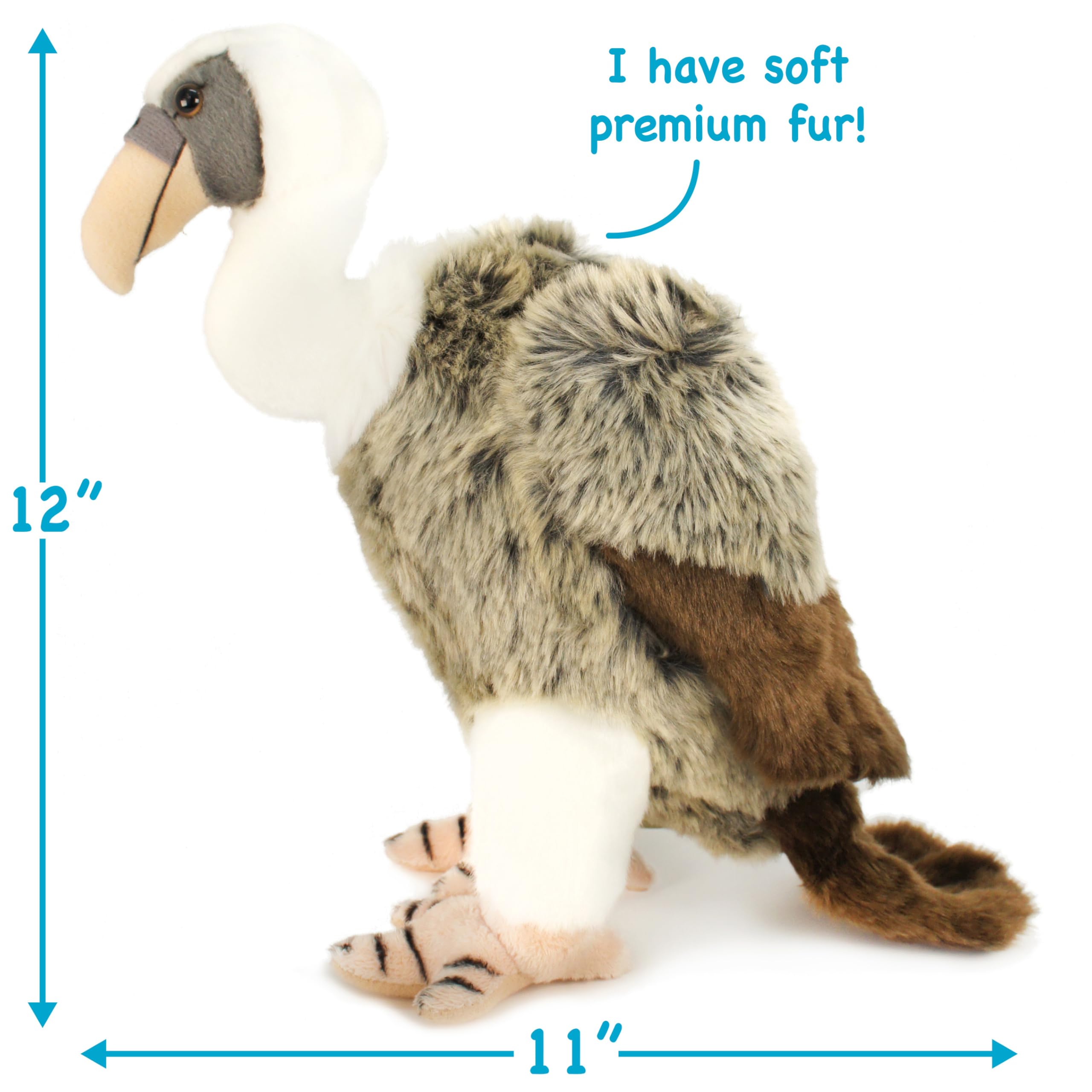 TigerHart Violet The Vulture - 12 Inch Stuffed Animal Plush Buzzard Bird