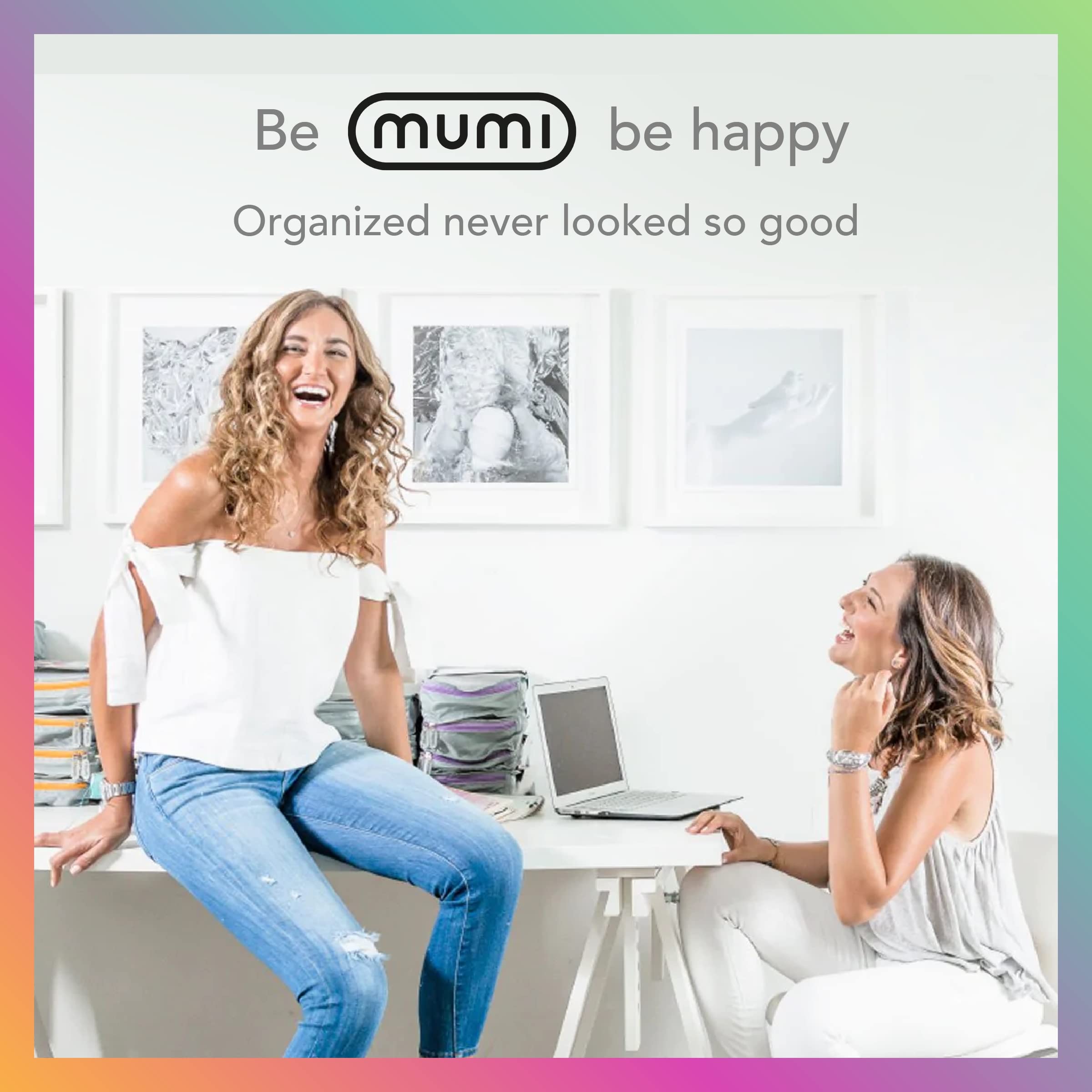 mumi Travel Laundry Bag, Moisture and Smell-Proof, Wash Bags Separate Laundry from Clean Clothes, with Folding Hanger and Outer Bag