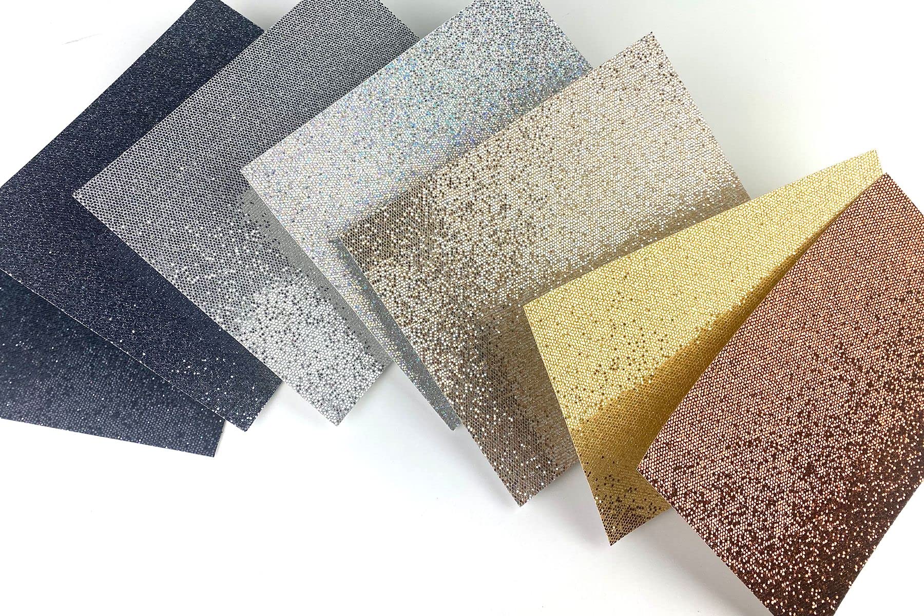 Diamond Glitter Cardstock Paper, 14 8.5x11 Sheets 7 Colors, Premium Diamond Glitter Paper for Crafts, DIY Projects, Card Making, 300GSM