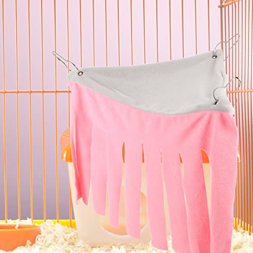 iplusmile Sides Fit Pig Bed for Peekaboo House Pet Rat Ferrets Small Animal Hamsters Hanging Hammock Curtain Squirrel Mice Corner Chinchilla Hedgehog Forest Fleece Animals Decor Bunny