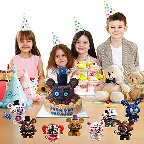 OULUN Birthday Party Cake Toppers For Five Nights at Freddy's, Kids Birthday Party Cake Decorating Supplies(8pcs)